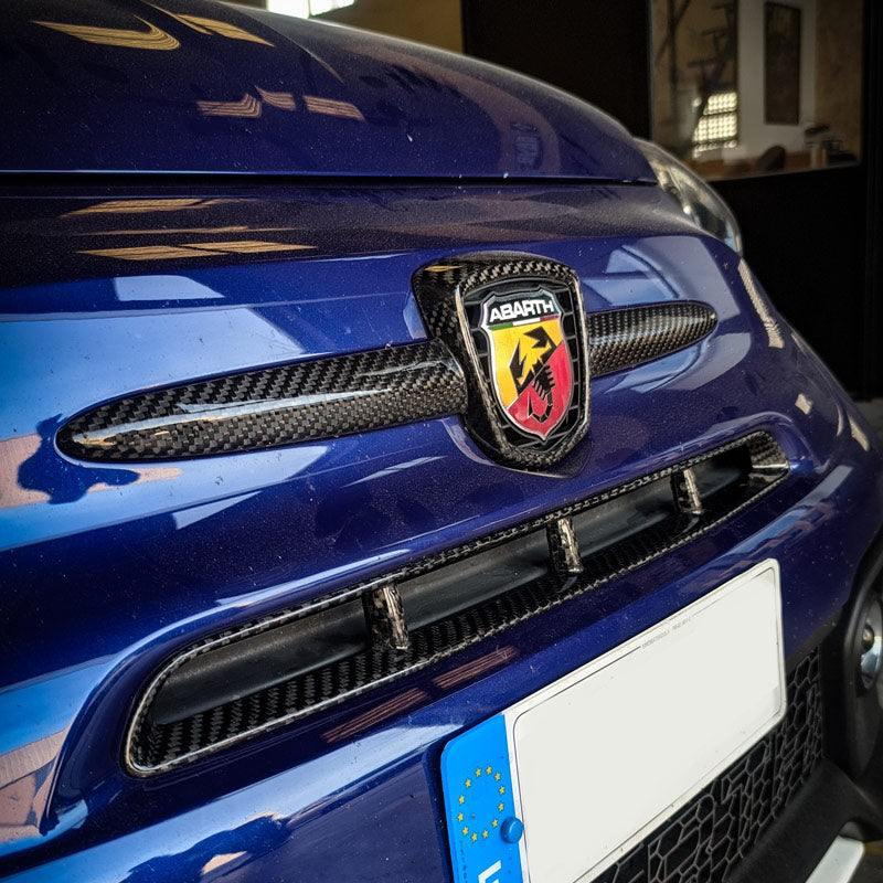 Abarth 2016+ Restyling Carbon Fiber Front Air Intake Grille Bumper ...