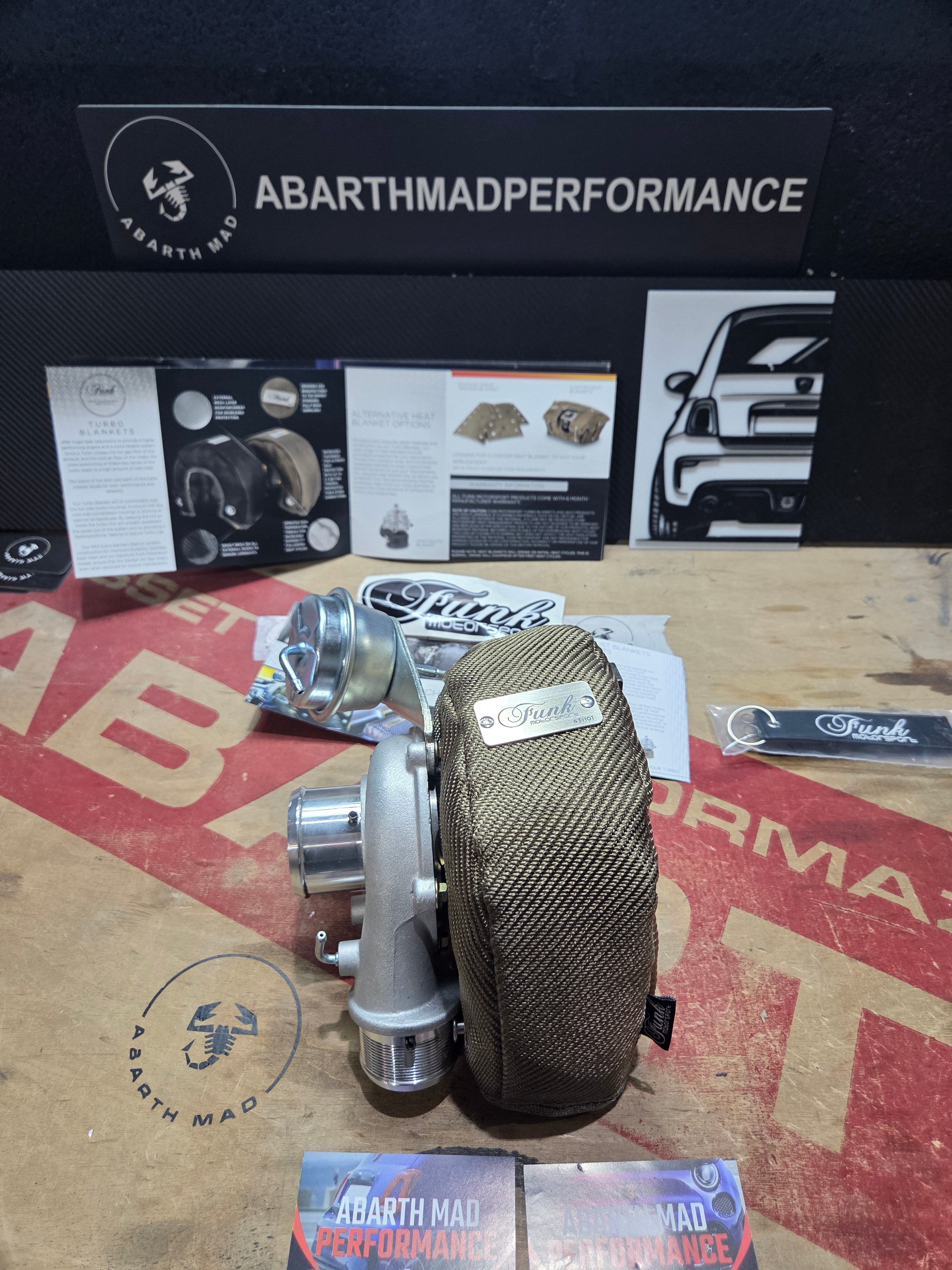 Abarth Premium Turbo Blanket Heat Shield Insulating Blanket Funk Motor ...